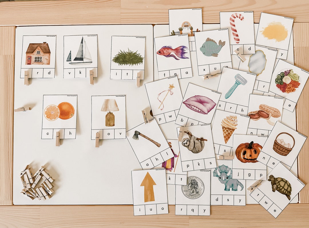 Beginning Sounds Clip Cards Preschool Letter Sounds Picture - Etsy