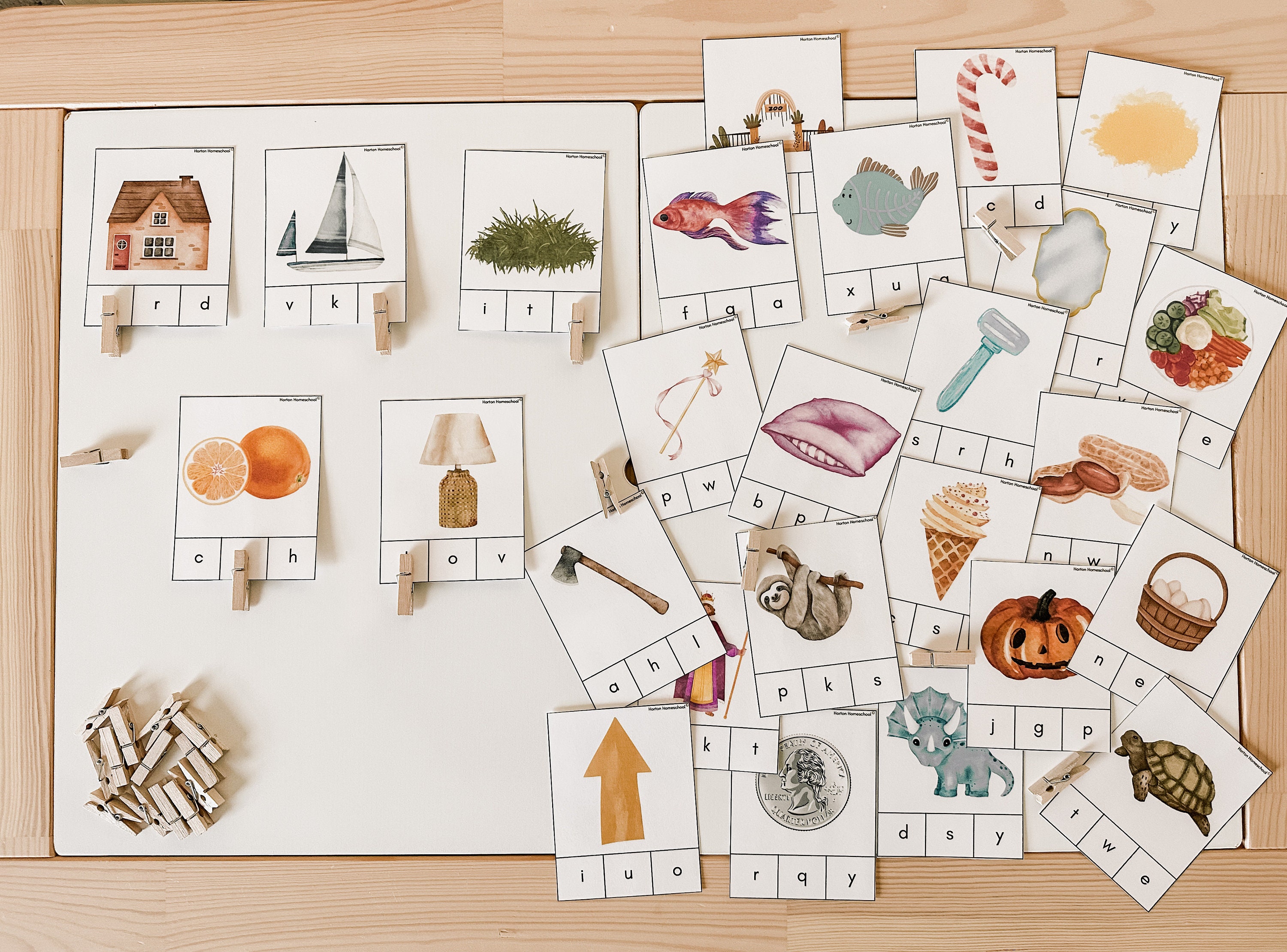 Beginning Sounds Clip Cards Preschool Letter Sounds Picture - Etsy