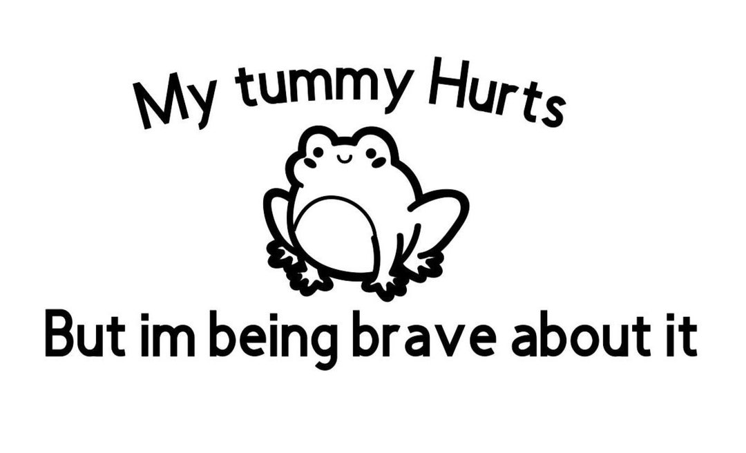 Tummy Hurt Frog Svg - Etsy