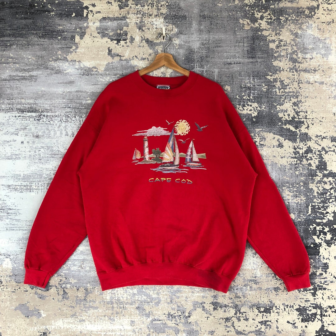 Vintage 90s Cape COD Sweater Large Vintage Cape COD Sailing Holidays ...