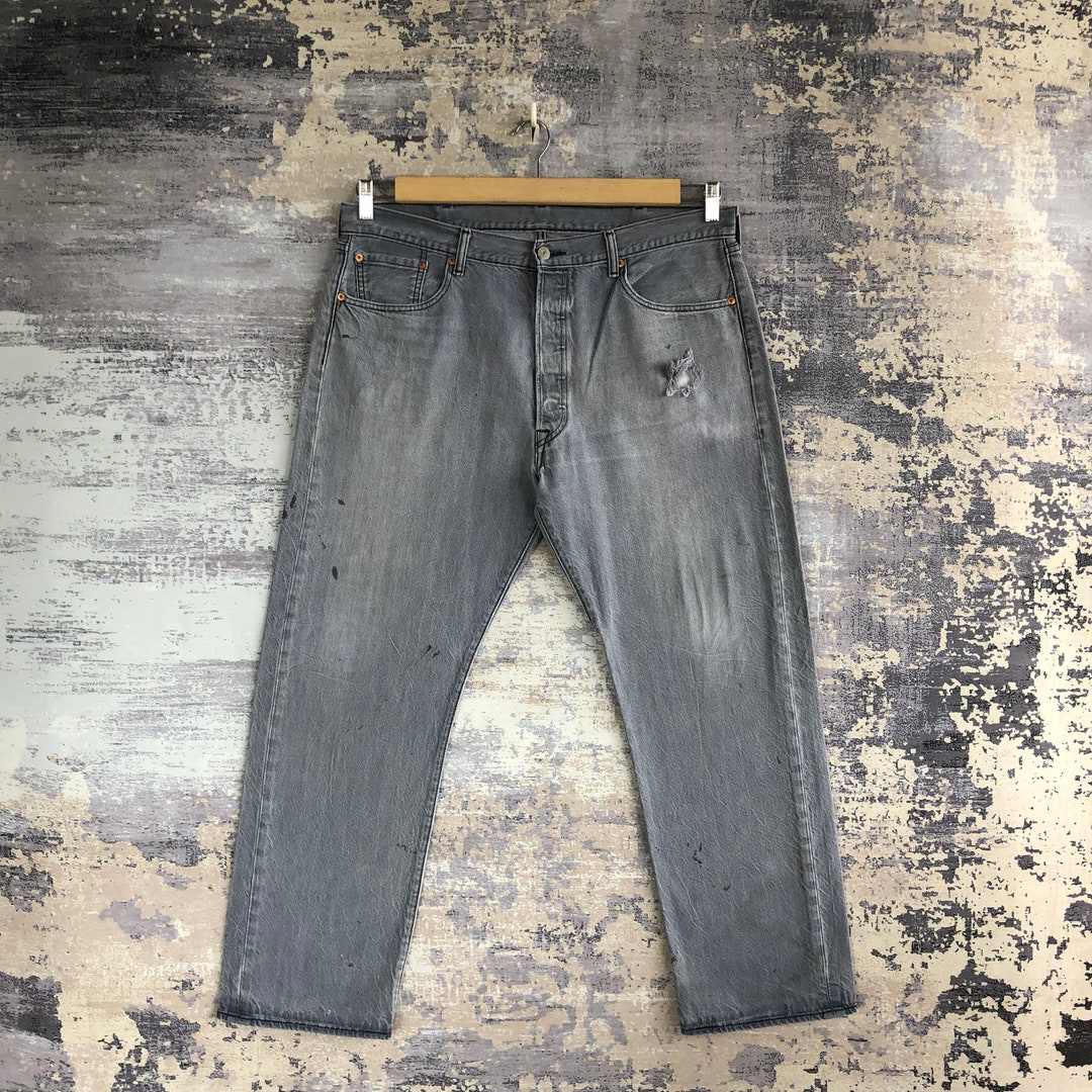 W38 Vintage Levis 501 Ash Grey Jeans High Waisted Levi's W38 Vintage Levis 501 Ash Grey Jeans High Waisted Levi's