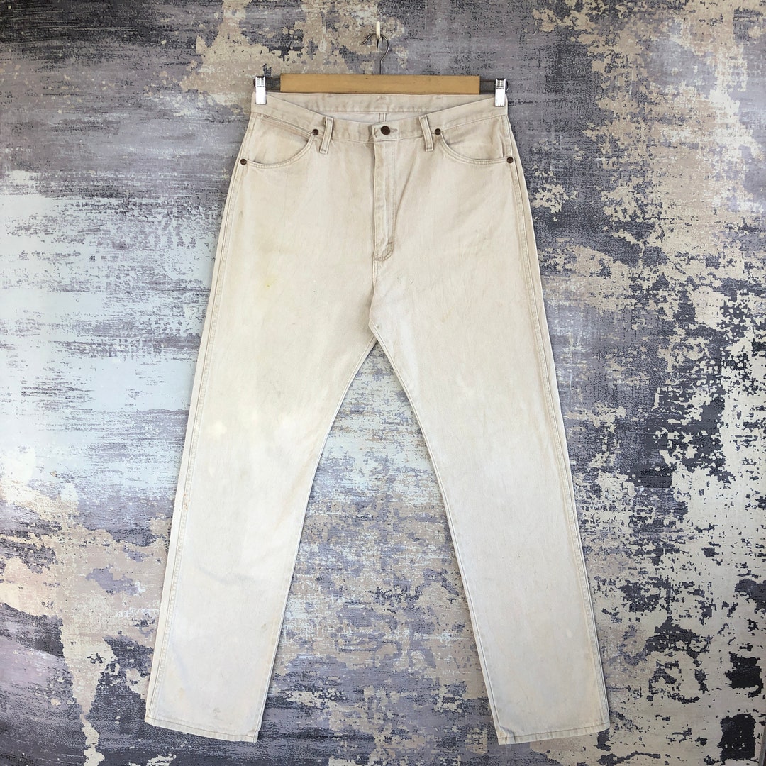 W35 Vintage Wrangler Beige Color Jeans Y2K Womans High Rise Wrangler ...