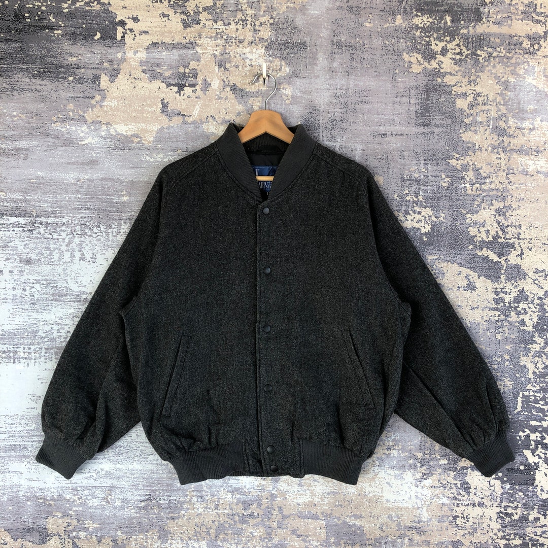 Vintage Sharpman Varsity Wool Jacket 90s Japanese Harrington Jacket ...