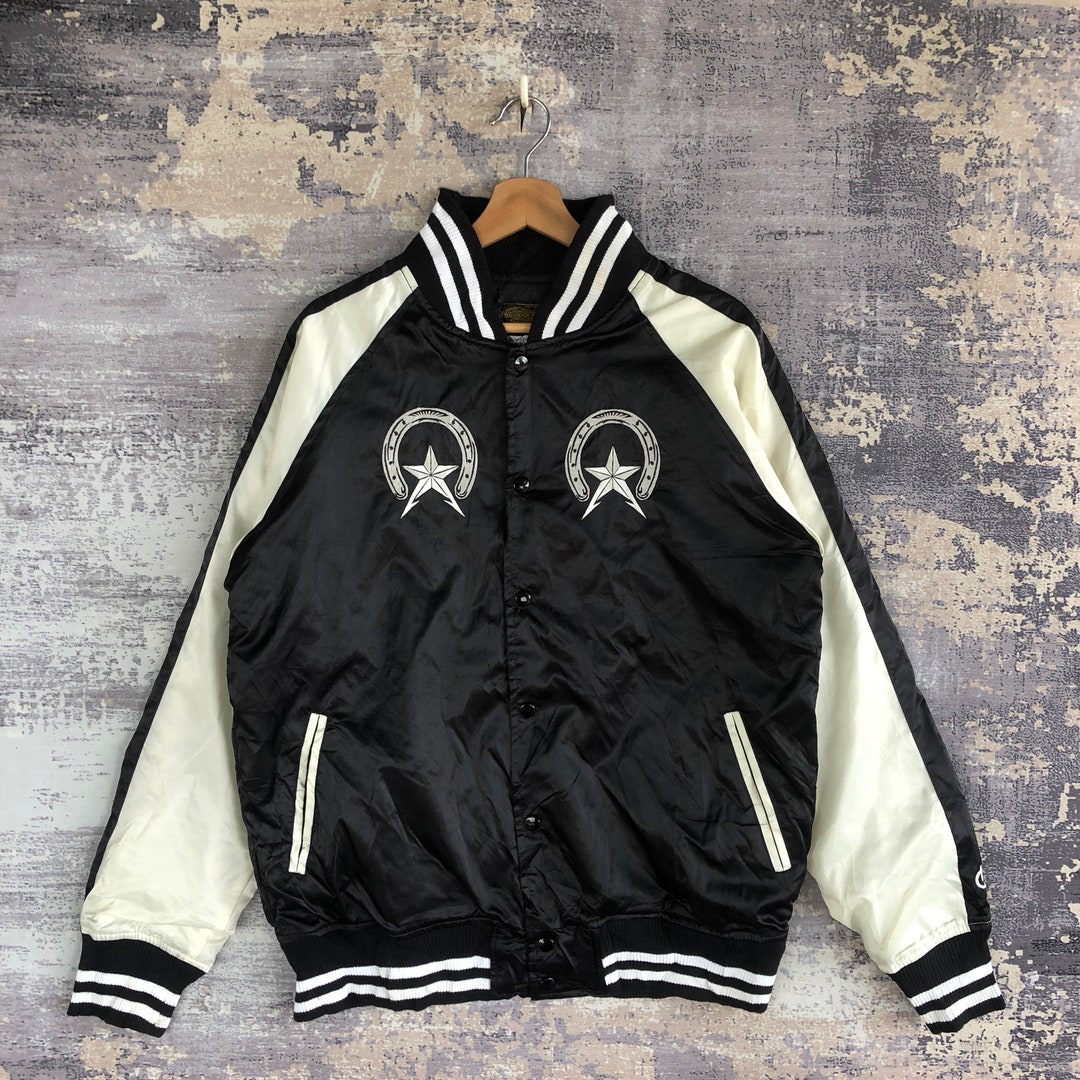 Vintage Japanese Baseball Varsity Jacket Large Vintage Harajuku Satin ...