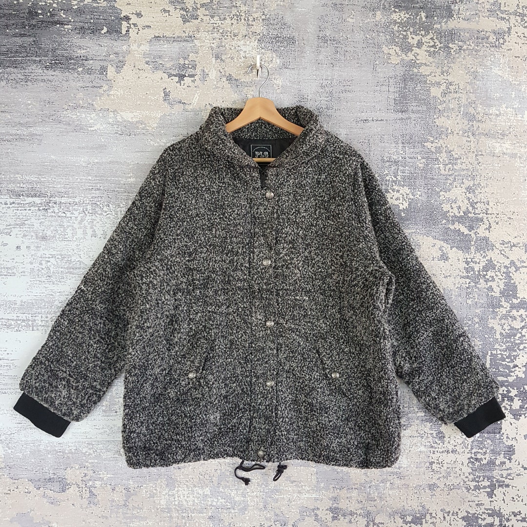 Japanese Wool Jacket Harajuku Wool Jacket Large Size L Womens Wool ...