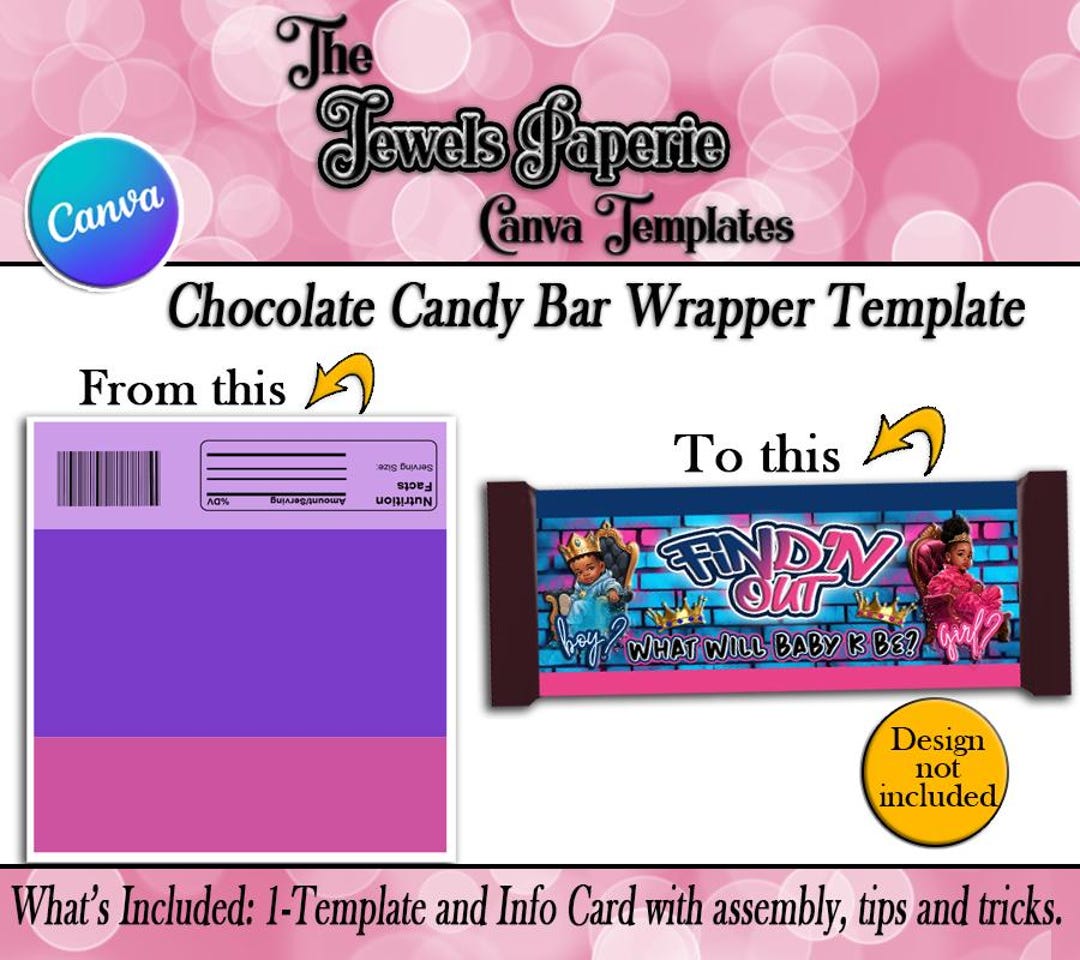 Canva Chocolate Candy Bar Wrapper Template-chocolate Bar Template ...