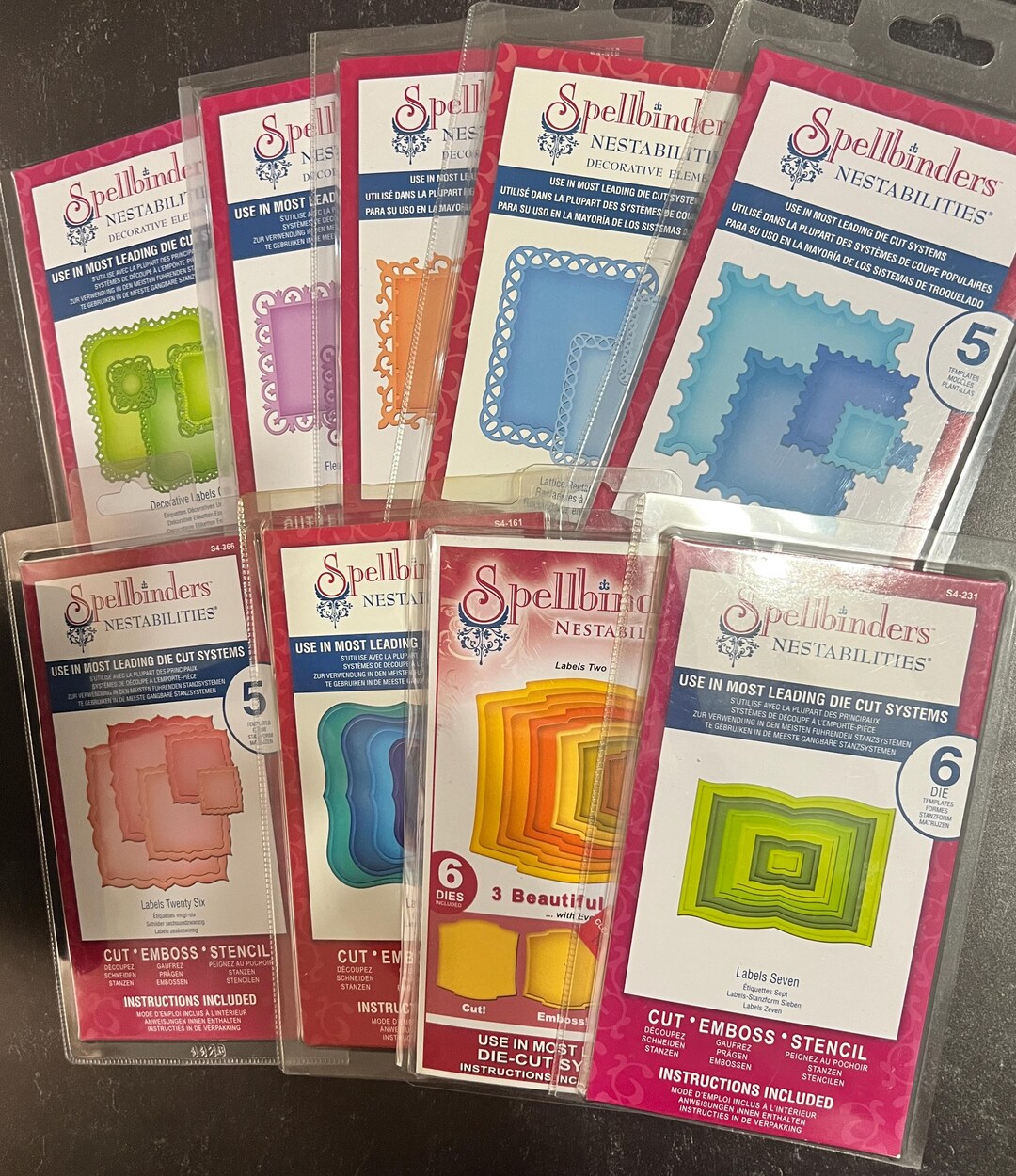Spellbinders Nestabilities Dies-gently Used-metal Dies-spellbinders ...