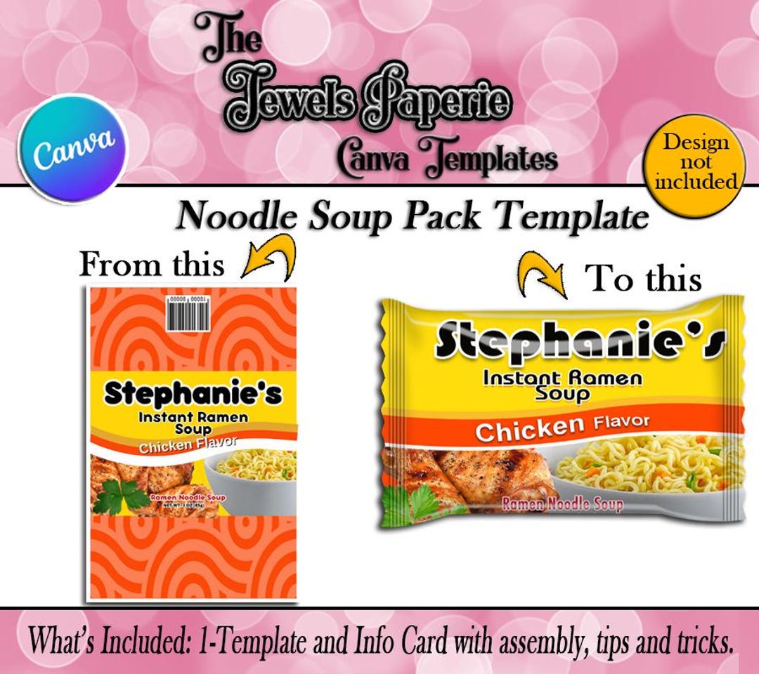 Canva Noodle Soup Pack Template-noodle Soup Template-noodle Soup Party ...
