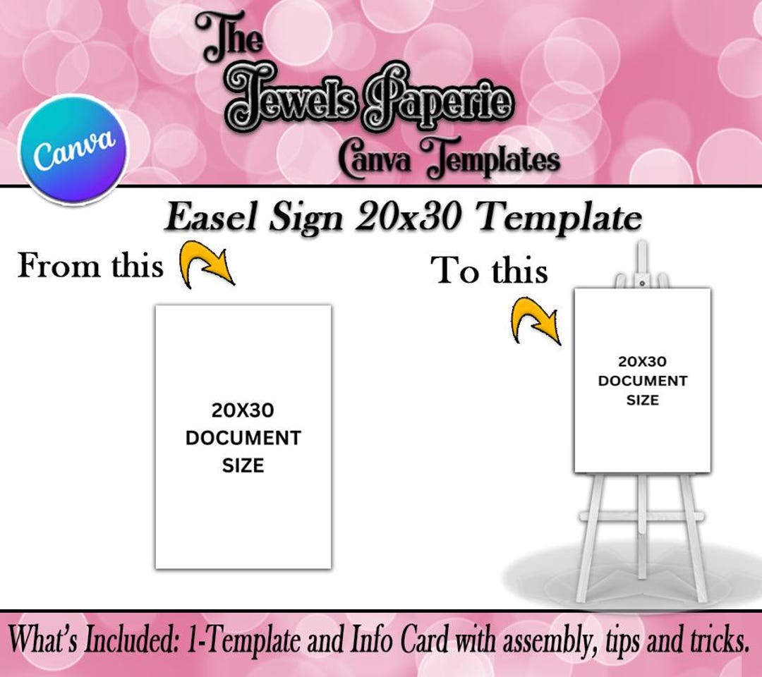 Canva Easel Sign Template-welcome Sign Template-easel Sign Party Favor ...
