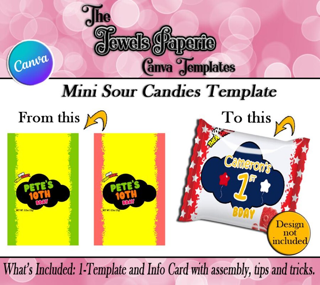 Canva Mini Sour Candy Template-sour Candy Template-mini Sour Candy ...