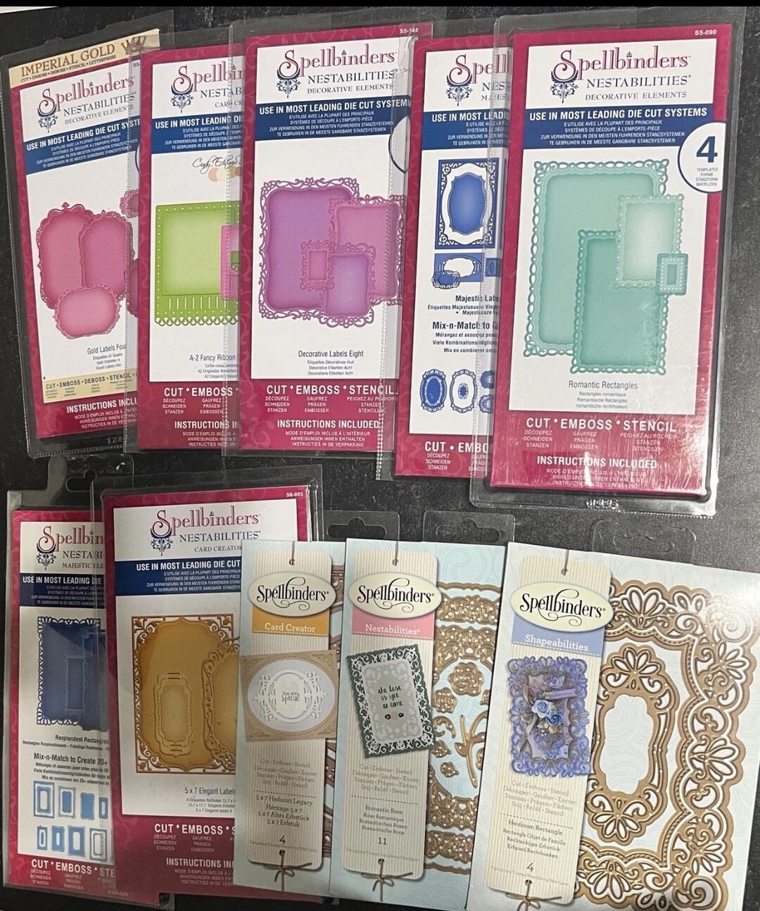 Spellbinders Nestabilities Dies-gently Used-metal Dies-spellbinders ...