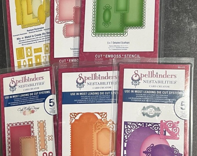Spellbinders Nestabilities Dies-gently Used-metal Dies-spellbinders ...