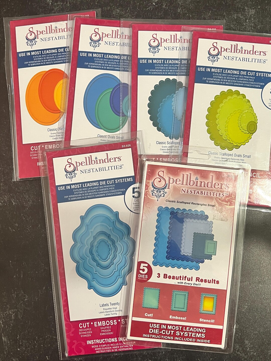 Spellbinders Nestabilities Dies-gently Used-metal Dies-spellbinders ...