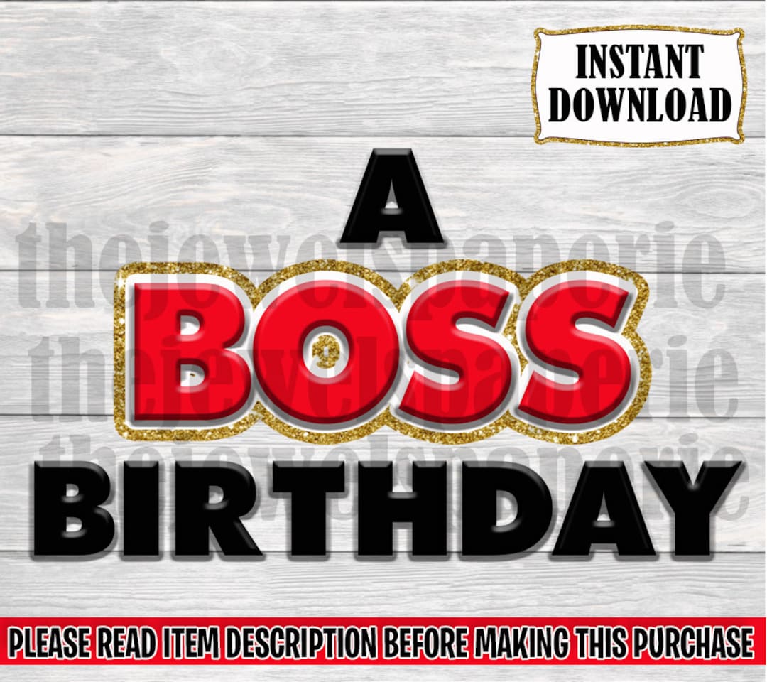 Boss Birthday PNG File-boss Baby Clipart-boss Birthday-boss - Etsy