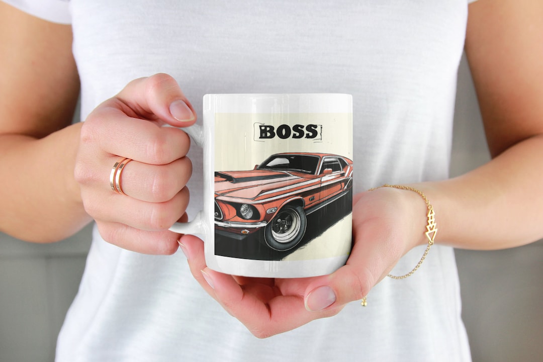 10 Oz Vintage 1970s Ford Mustang Boss Ceramic Personalized Mug - Etsy