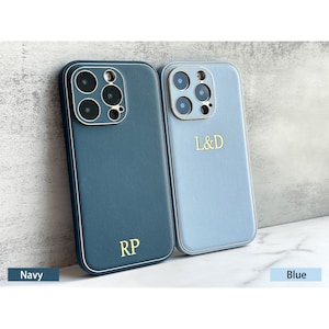 Custom Embossed Phone Case - Personalized Leather Case for iPhone 16 ...