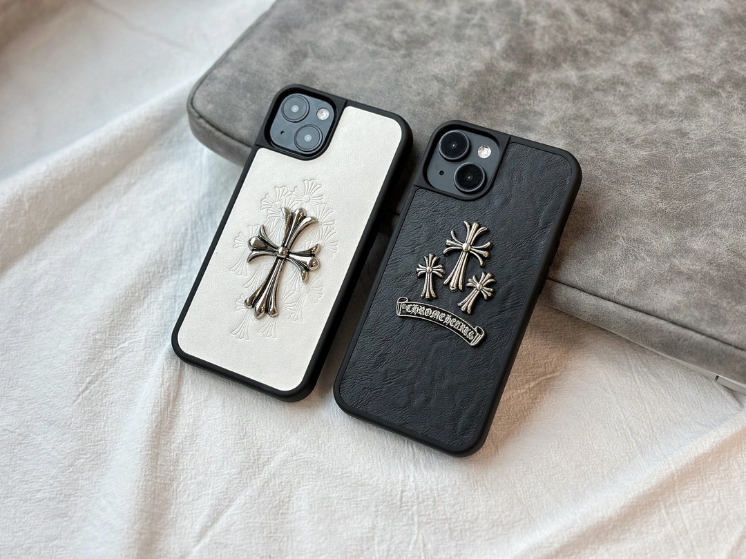 3D Floral Goth Cross iPhone Case for iPhone 16 15 14 13 12 11 Pro Max X ...