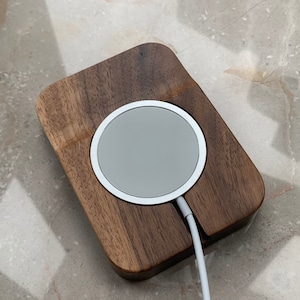 Wooden Magsafe Charger Stand | Magsafe Charger Holder - Etsy