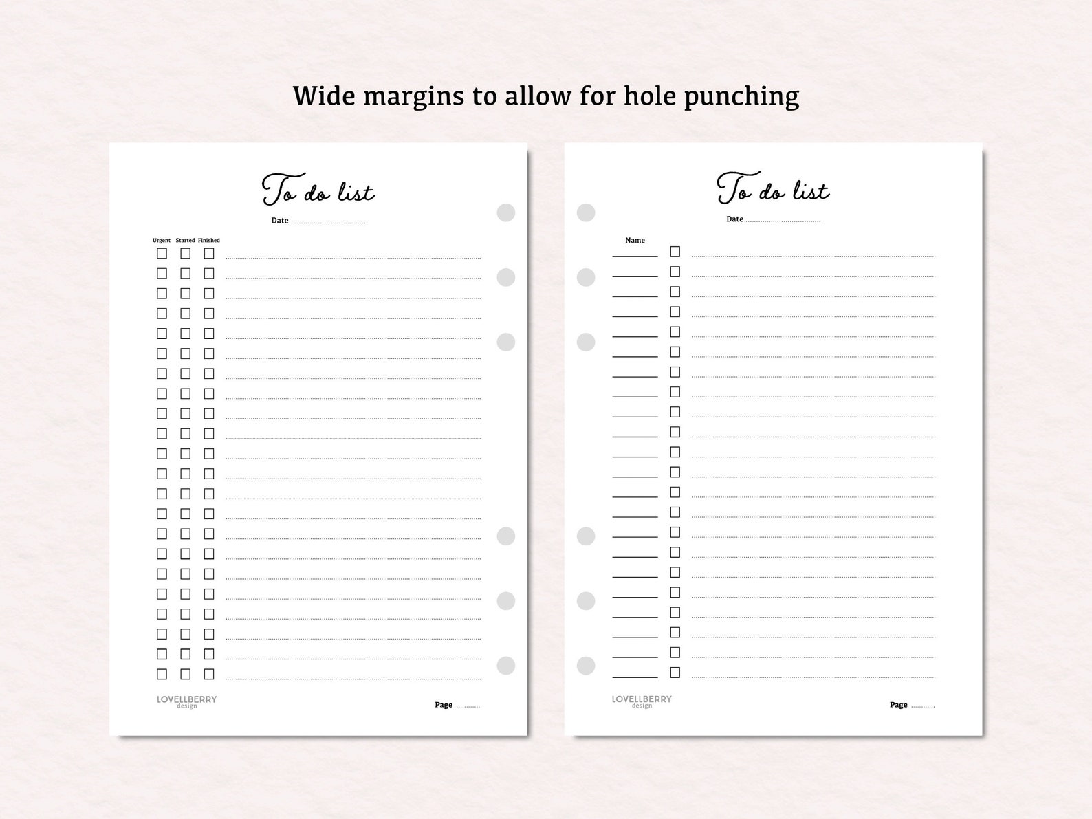 To Do List Templates | Digital Download PDF Printable | A4, A5, Letter ...