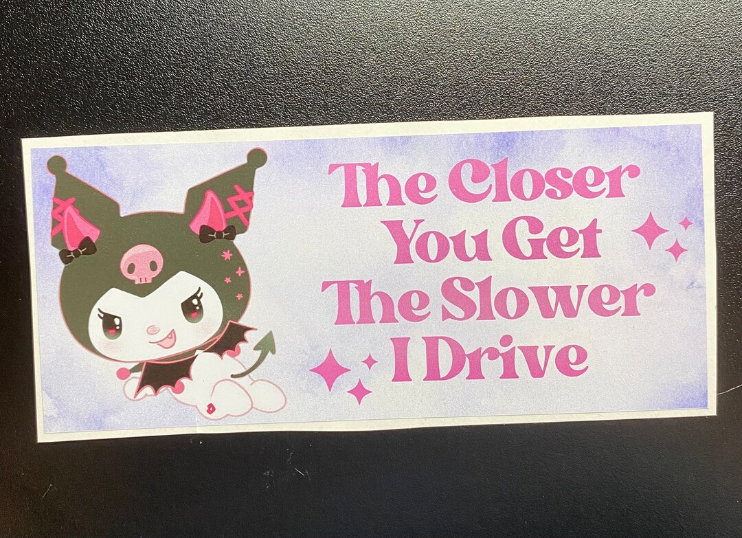 Kuromi Car Bumper Sticker, Sanrio Funny Car Decal Sticker - Etsy