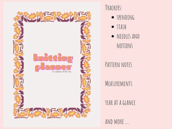 Knitting Bullet Journal DIGITAL PDF - Etsy