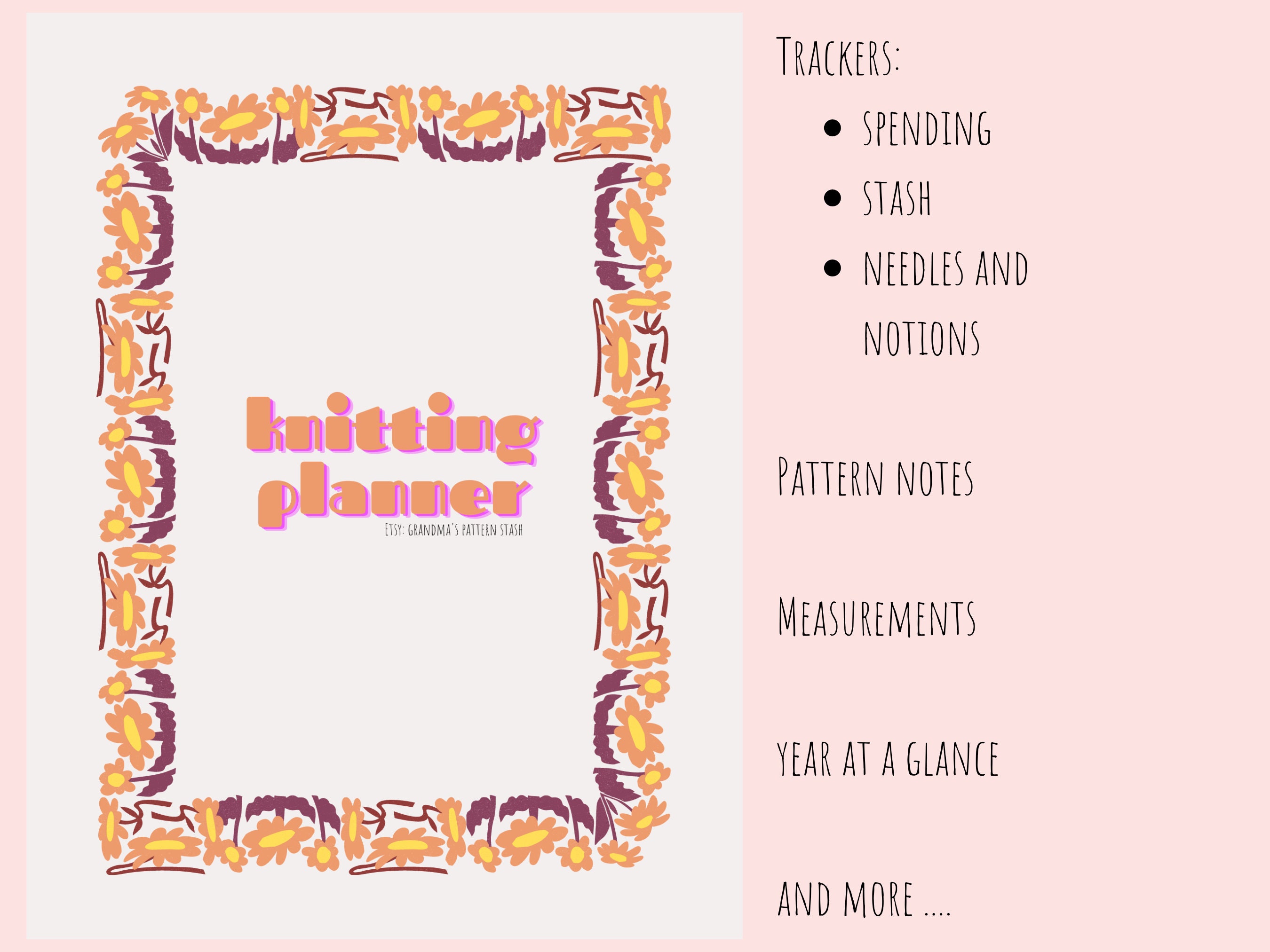 Knitting Bullet Journal DIGITAL PDF - Etsy