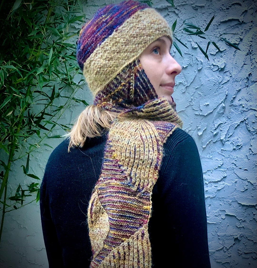 Hat With Built in Scarf and Hand Pockets - Etsy