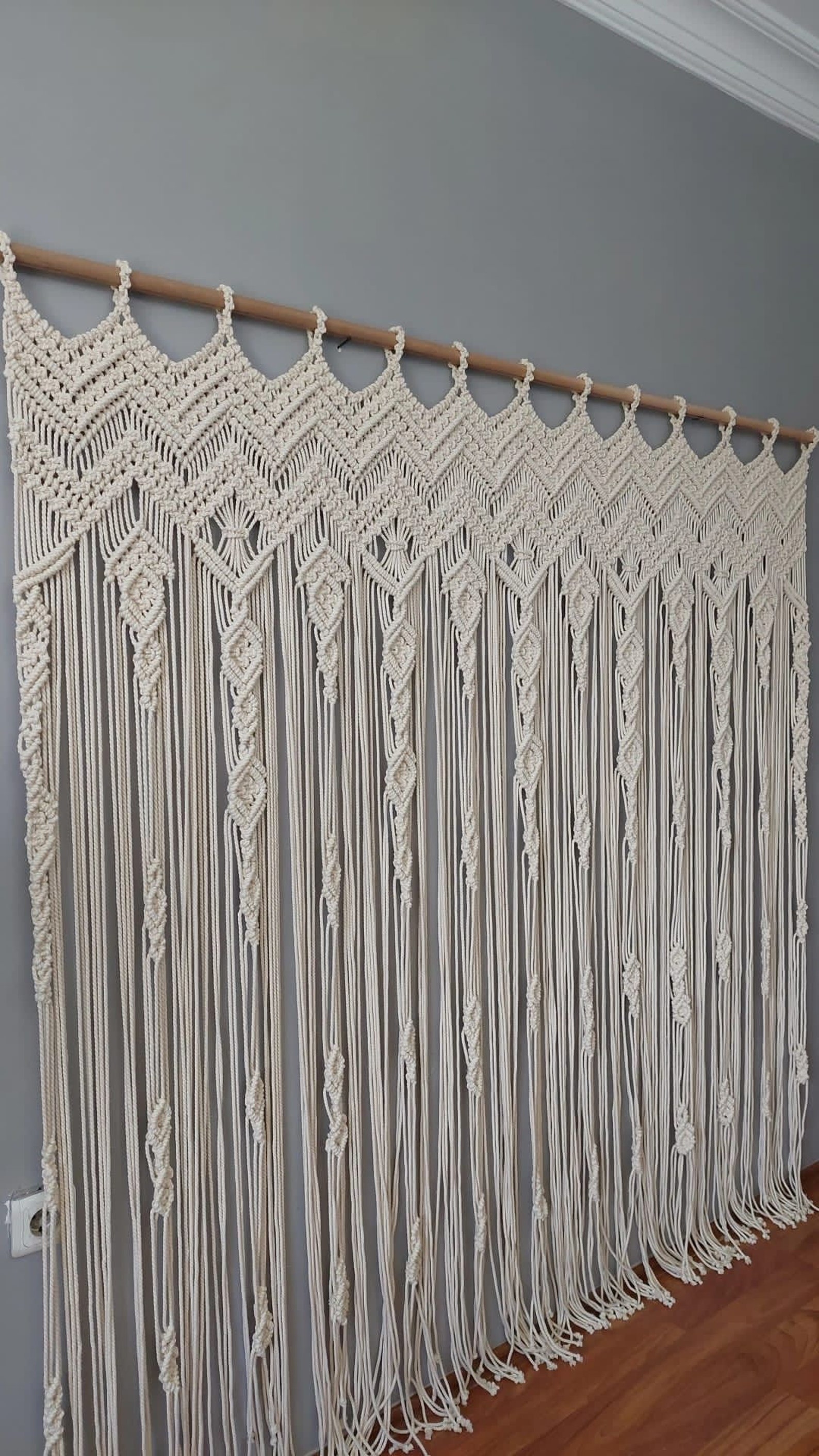 Macrame Curtain for Door or Window Handmade Macrame Curtain - Etsy