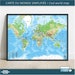 Simplified World Map RELIEF by Mapom® - Etsy