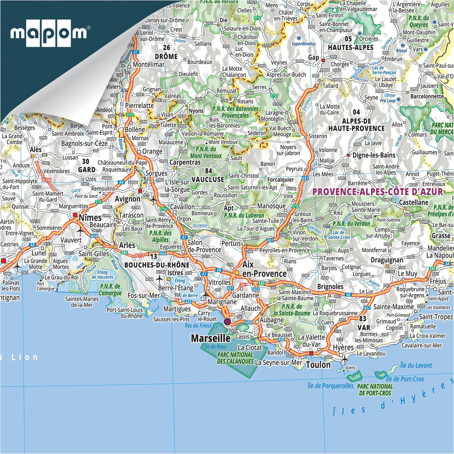 ROAD Map of France, by Mapom France - Etsy