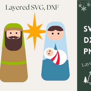 Holy Family- Layered Design for Plotter or Laser Cutter. Nativity Scene ...