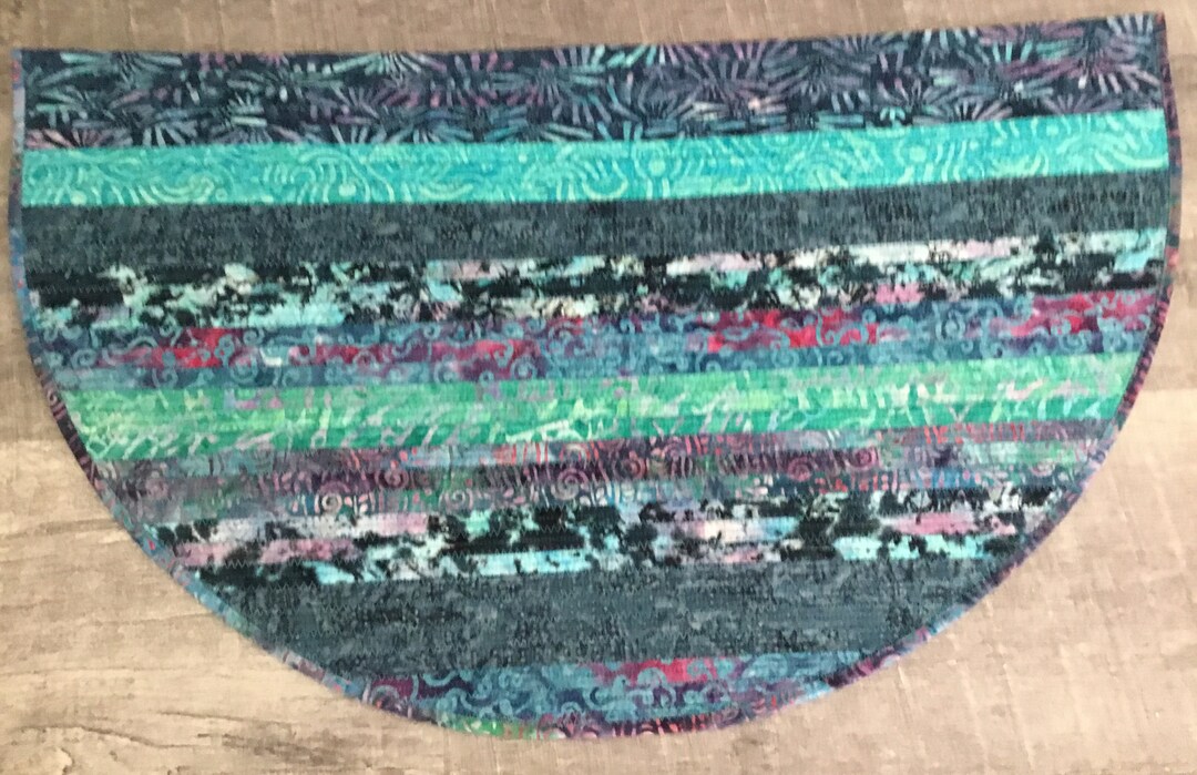 Jelly Roll Slice Rug - Batiks Grey Blue, Teal, Pink - Etsy