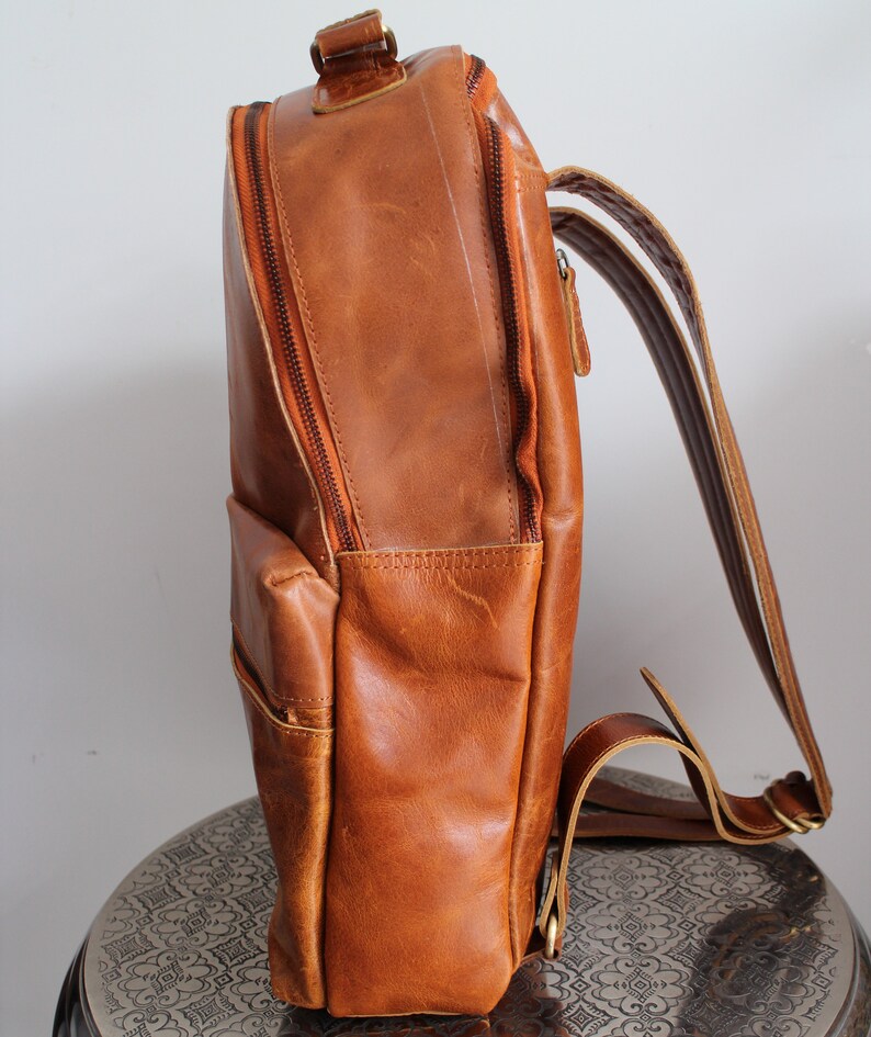 Leather Backpack, Brown Leather Backpack, Rucksack, Men Leather ...