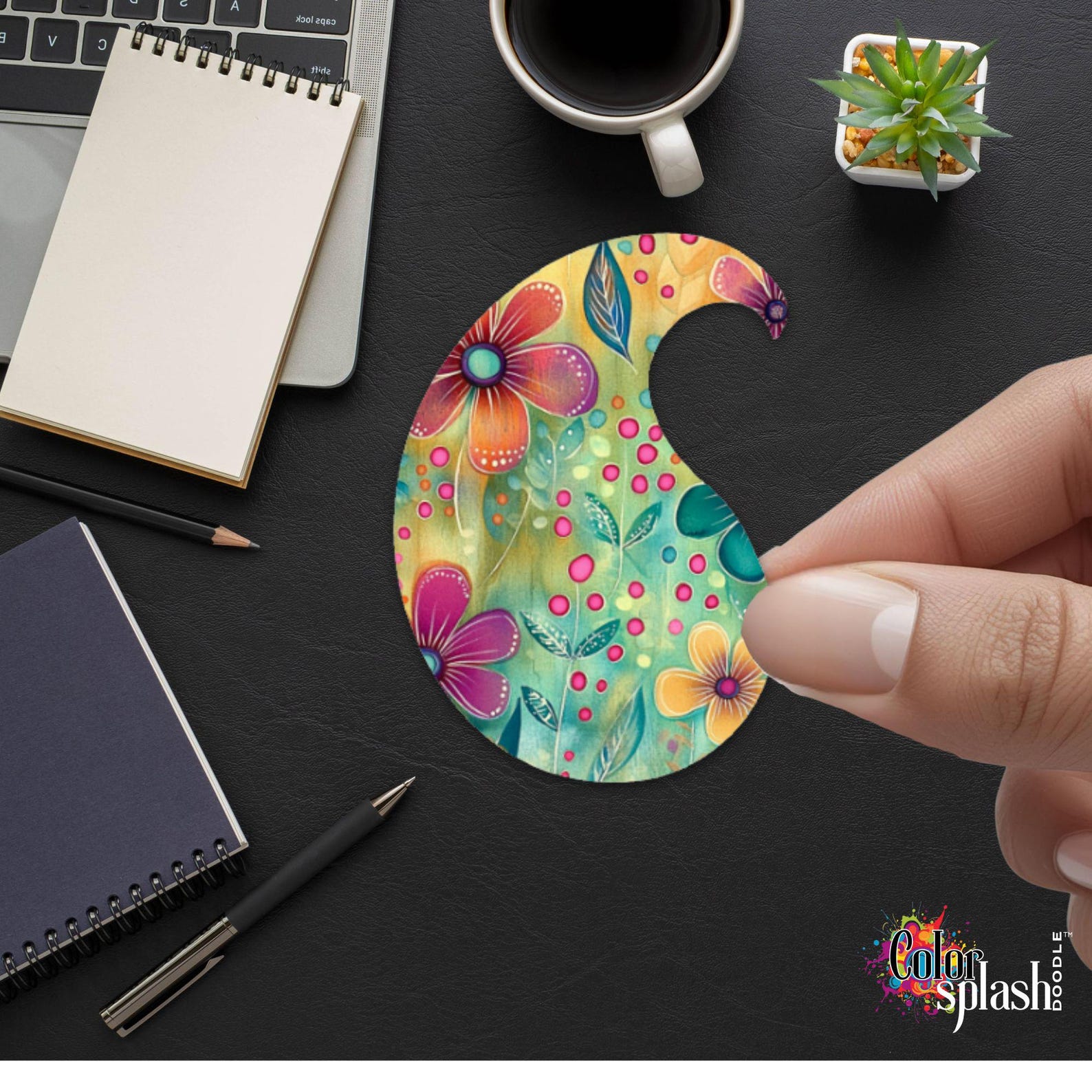 Boho Floral Paisley Stickers | Mix & Match or Complete Set of 4 ...