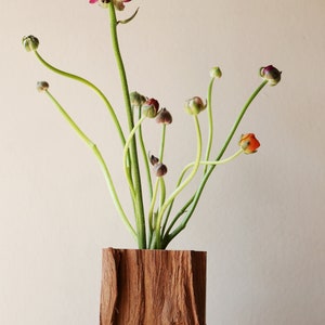 Rustic Wood Vase With Glass Tube: Handcrafted Floral Display - Etsy