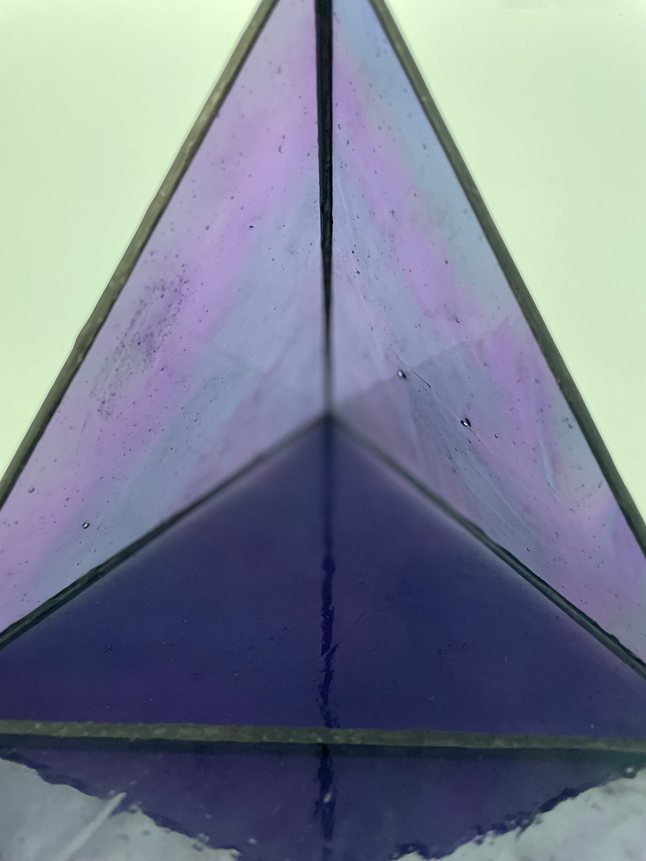 Extra Large Stained Glass Pyramid Box Iridescent - Etsy