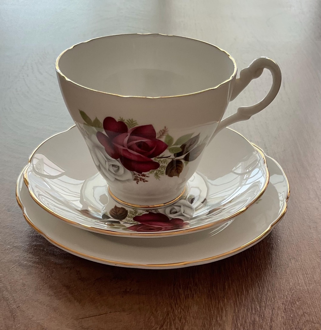 Rare Beautiful Harleigh Bone China Adternoon Tea Cup Trio Set - Etsy