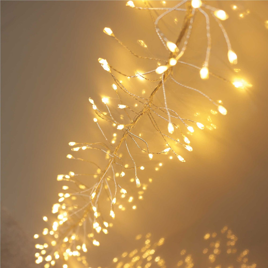 Premium LED Cluster Lights. 480 Warm White LED Christmas Lights on ...