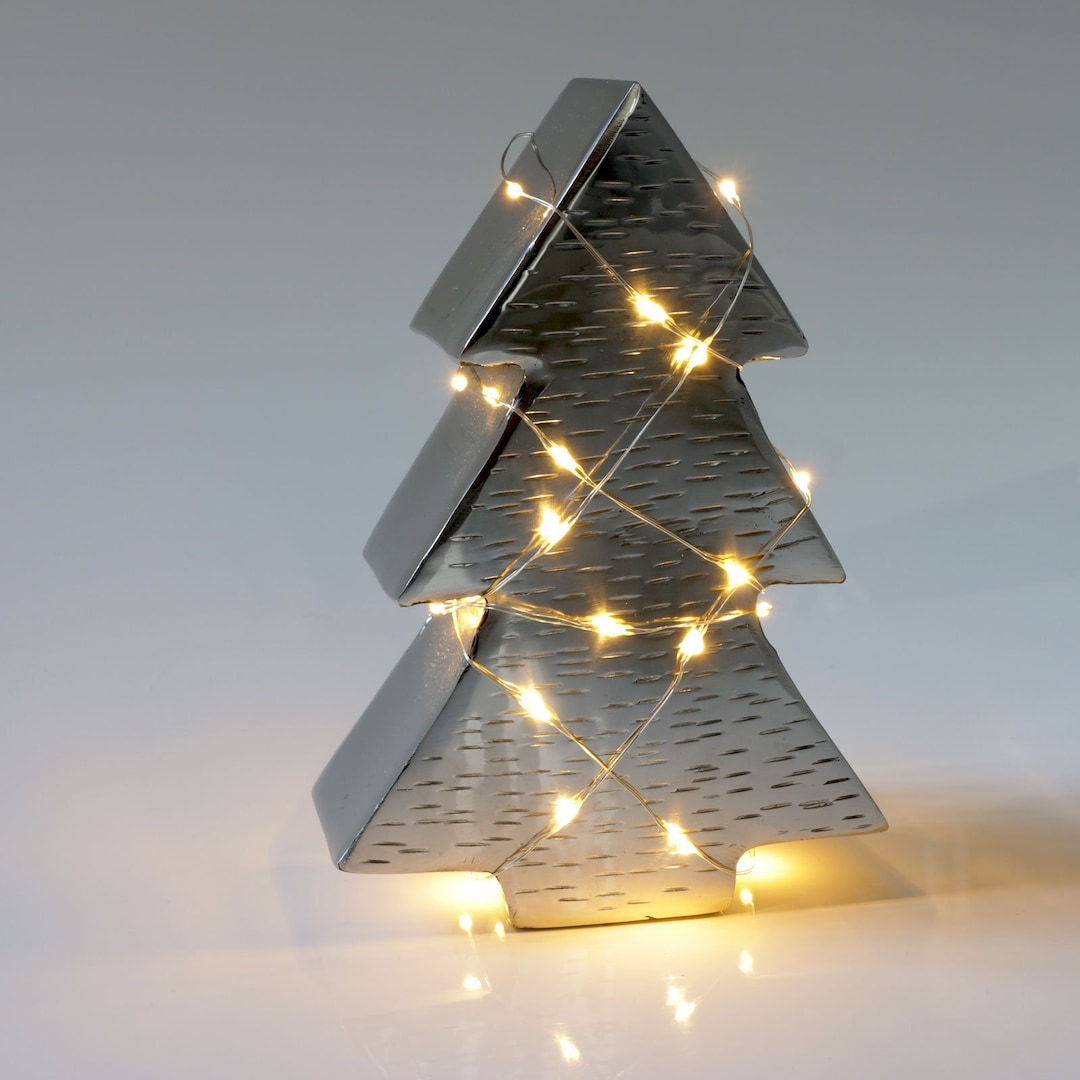 Battery Operated Micro Lights With Timer. LED Christmas Lights, Warm ...