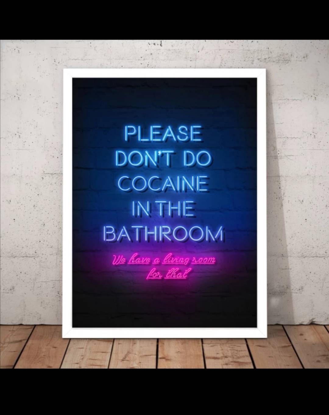 Neon Wall Poster on Canvas , Home Decor No Frame Poster Only - Etsy