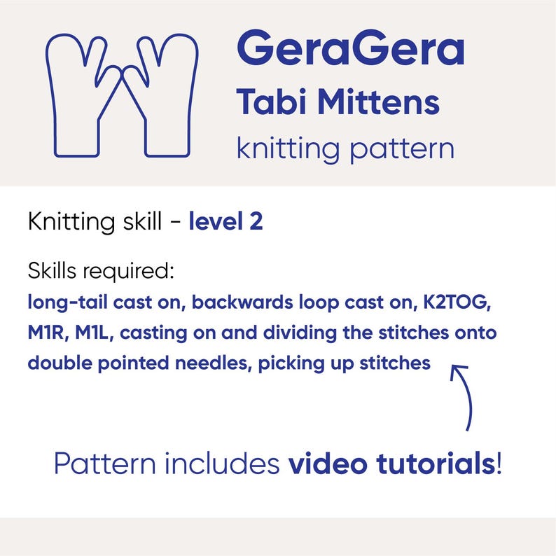 Tabi Mittens | Fluffy Gloves | Knitting Pattern With Video Tutorials ...