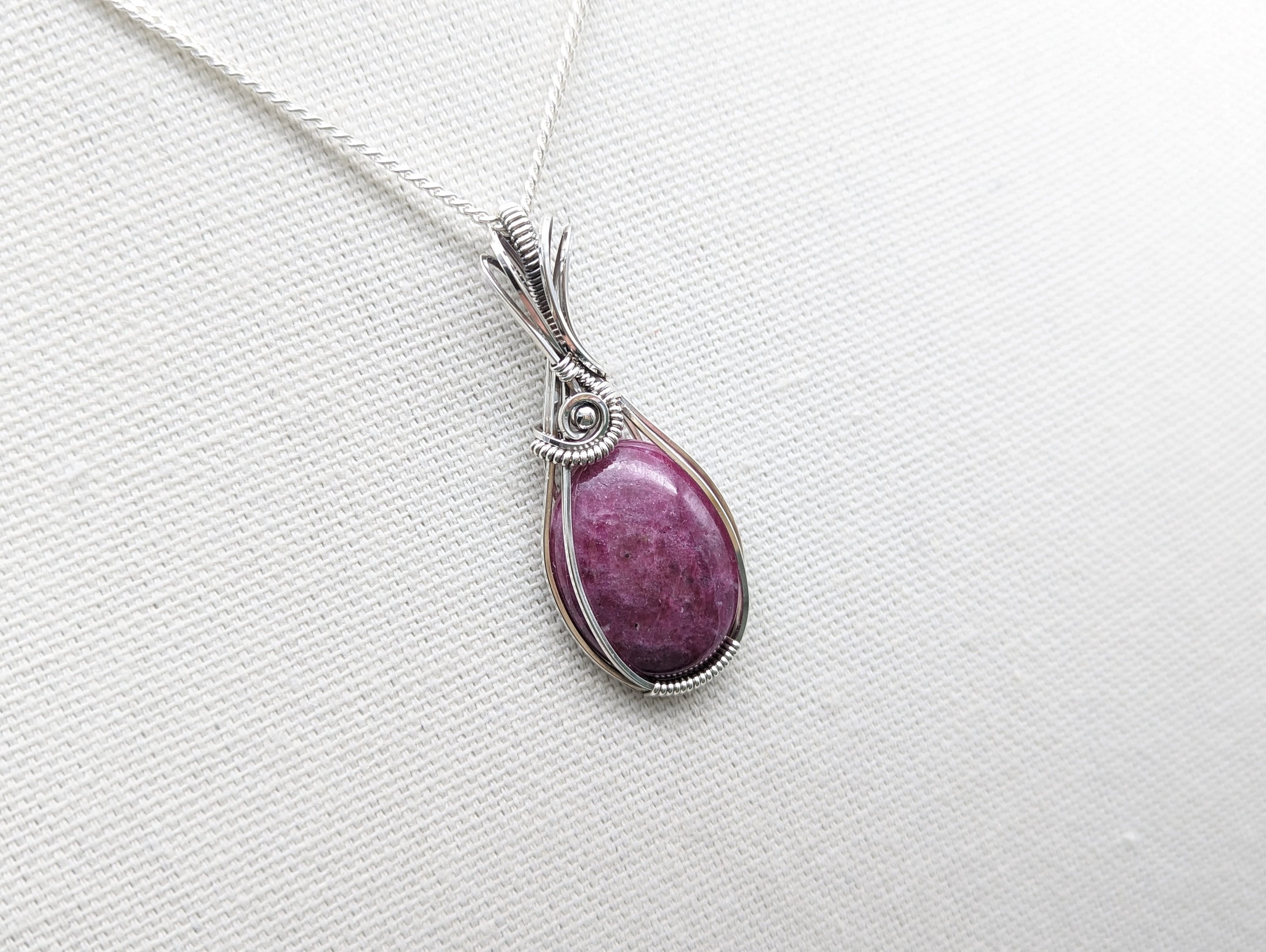 Silver Ruby Pendant .925 Sterling Silver Ruby Derived From - Etsy