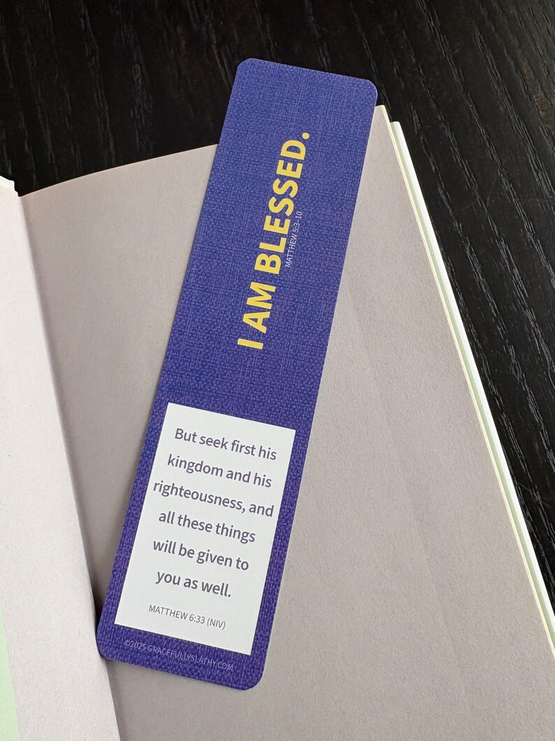 I AM BLESSED Beatitudes Bookmark (printed) - Etsy