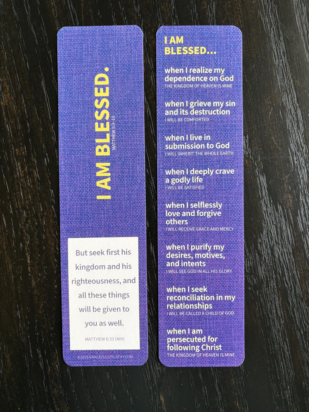 I AM BLESSED Beatitudes Bookmark (printed) - Etsy