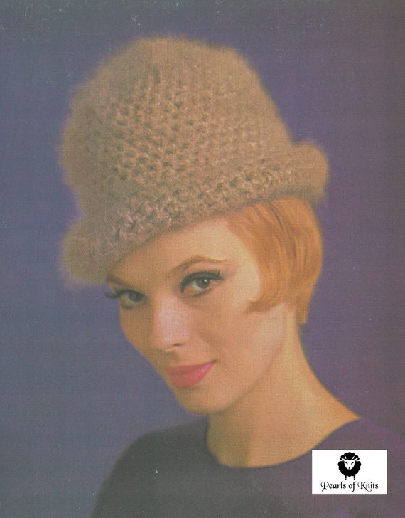 Women's Crochet Bowler Style Hat Vintage Crochet Pattern - Etsy