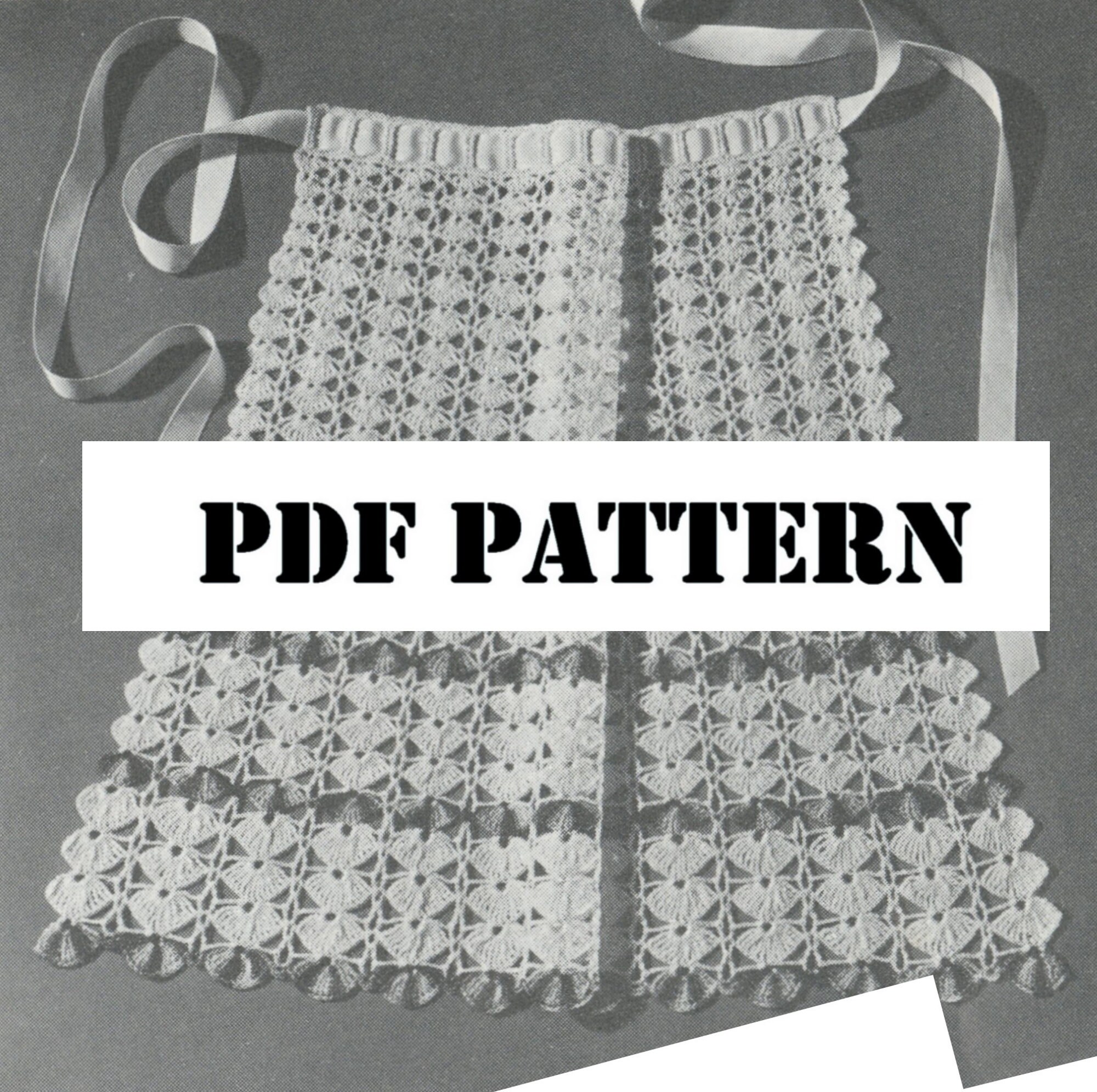 Crochet Cockleshells Apron - Vintage Crochet Pattern From the 1950s ...