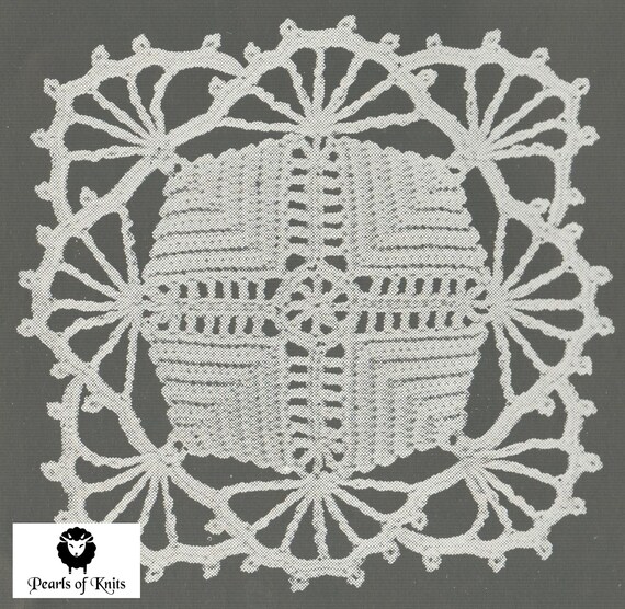 Crochet Medallion Designs Vintage Crochet Pattern From the - Etsy