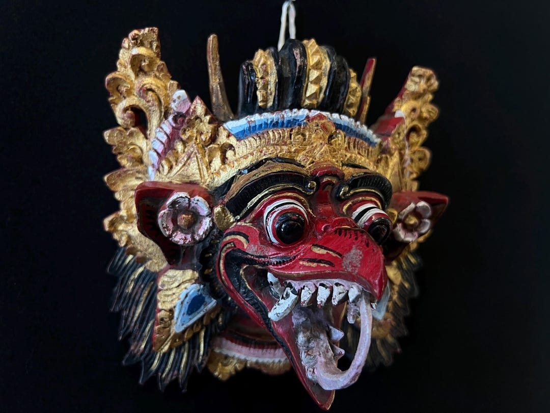 Antique Balinese Garuda Mask: Hand-carved Wood Wall Decor - Etsy
