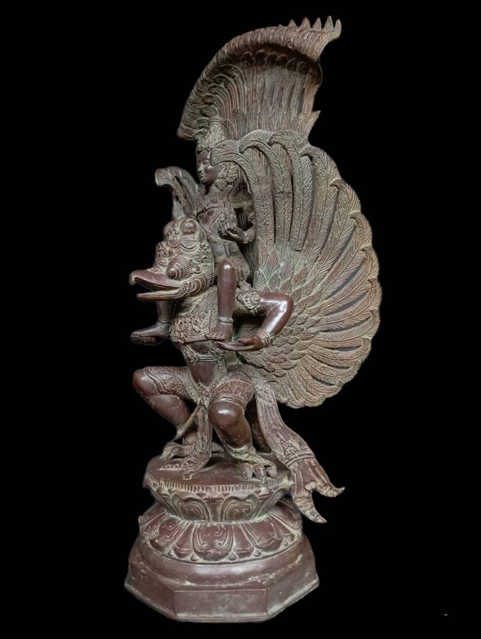 Garuda Vishnu Bronze Statue Lord Vishnu Sculpture Garuda Vishnu ...