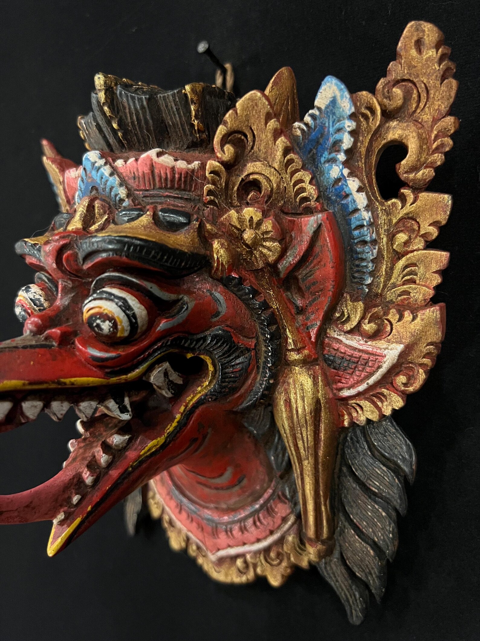 Garuda Wooden Mask, Garuda Mask, Barong Bali Mask, Wooden Balinese Mask ...
